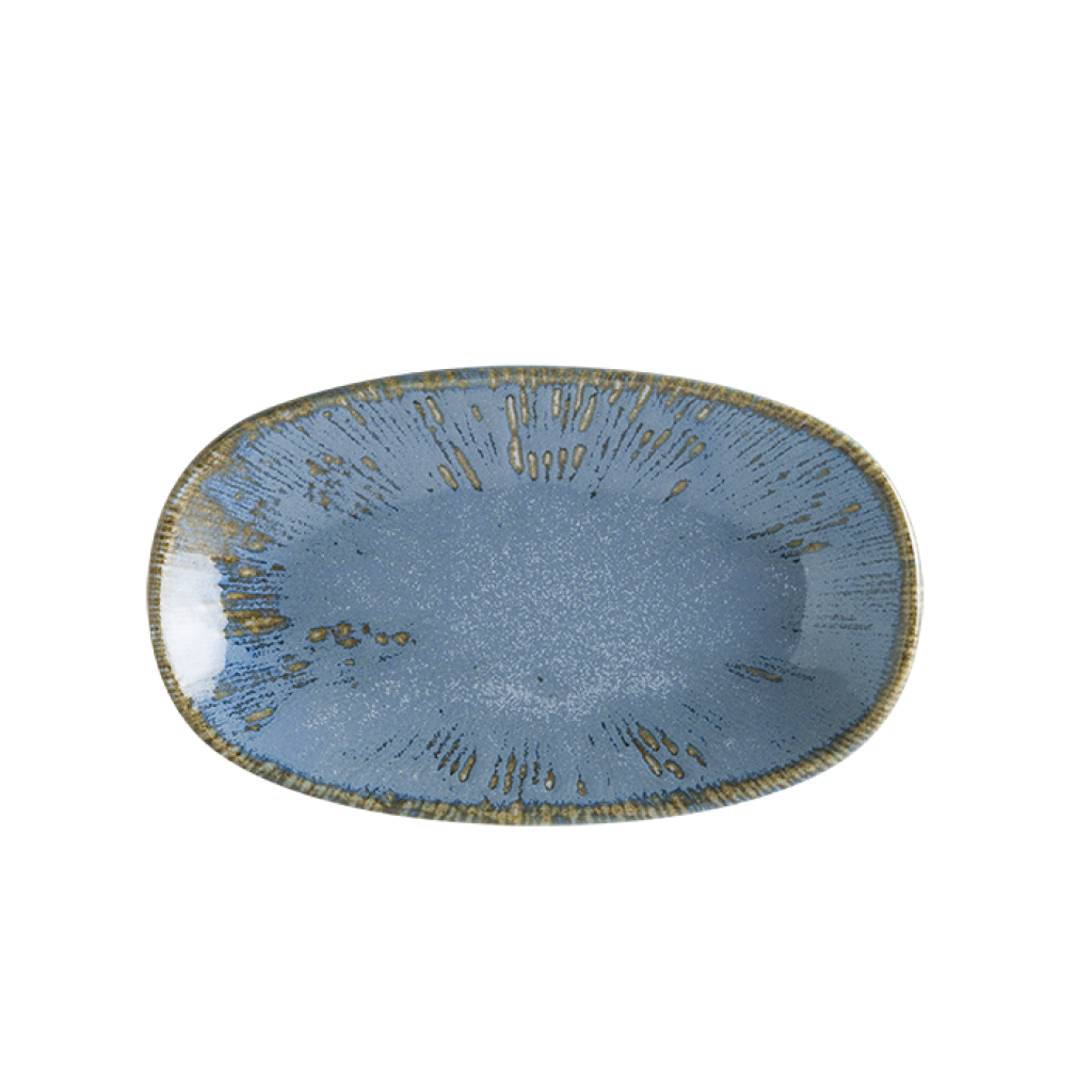 Bonna Sky Snell Gourmet Oval Plate 24*14 cm - Al Ahrar Hotel Supplies L.L.C